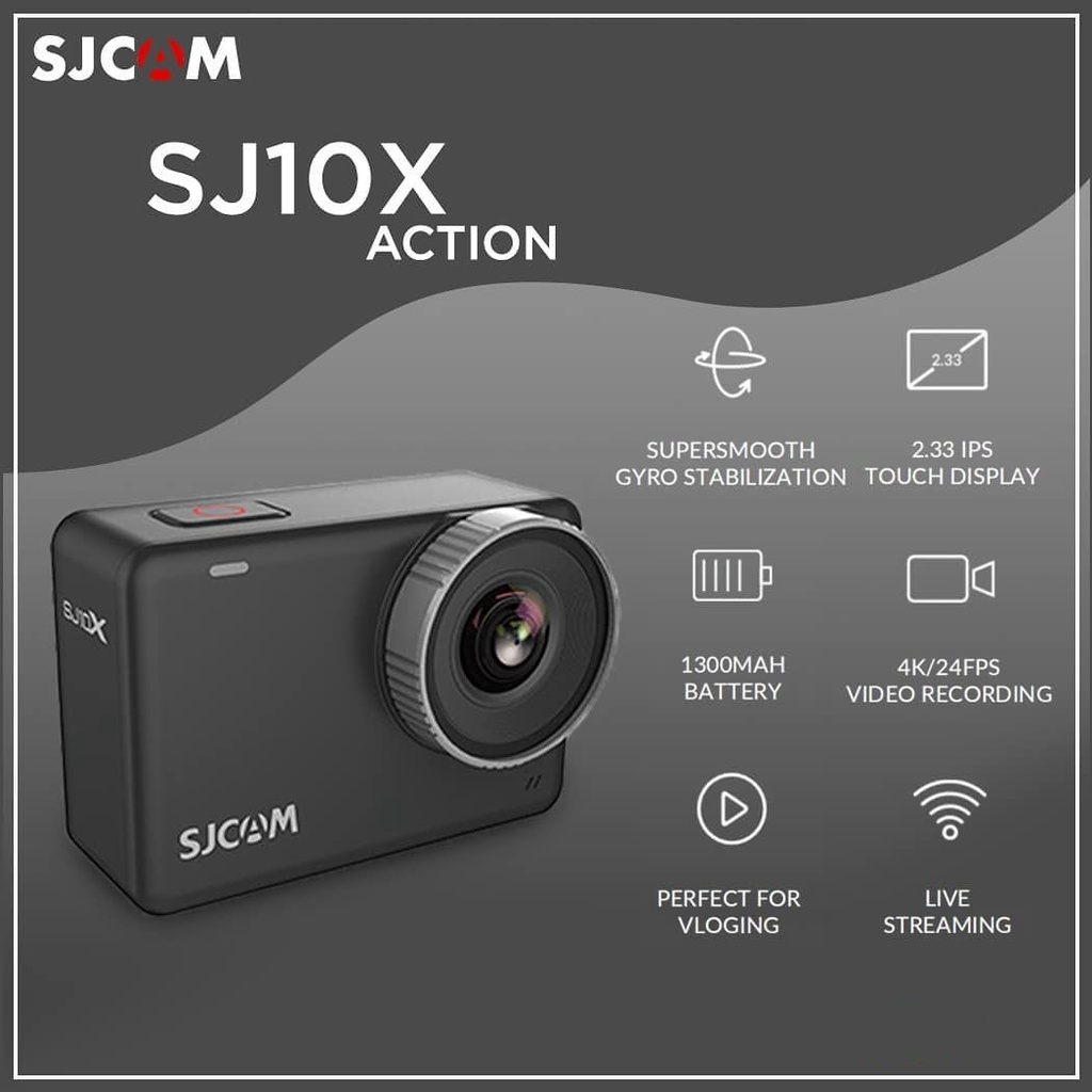 Jual SJCAM SJ10X kamera gunung anti air High Resolution powerfull ...