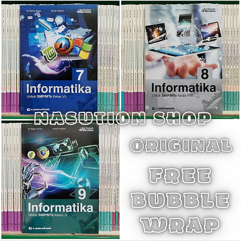 Jual Buku Informatika Kelas 7 8 9 Untuk SMP Kurikulum Merdeka CV. Pustaka Andromedia - KLS 1 2 3 ...