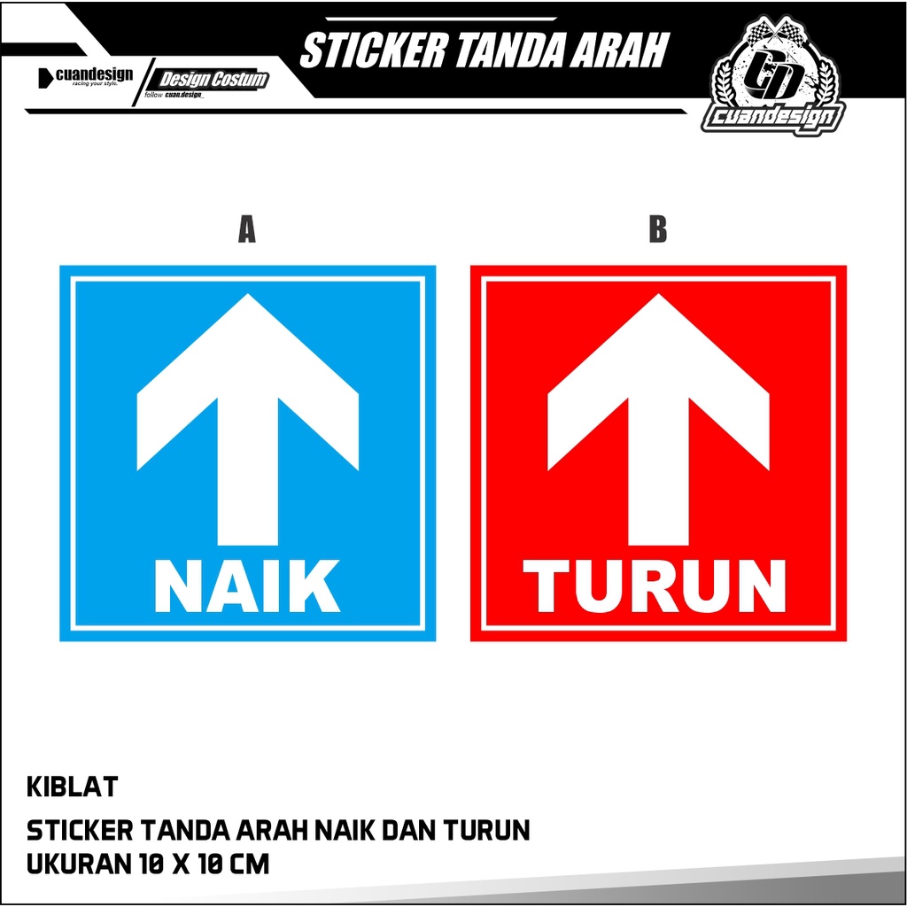 Jual 1 PAKET STIKER TANGGA TANDA PANAH NAIK TURUN K3 SAFETY | Shopee ...