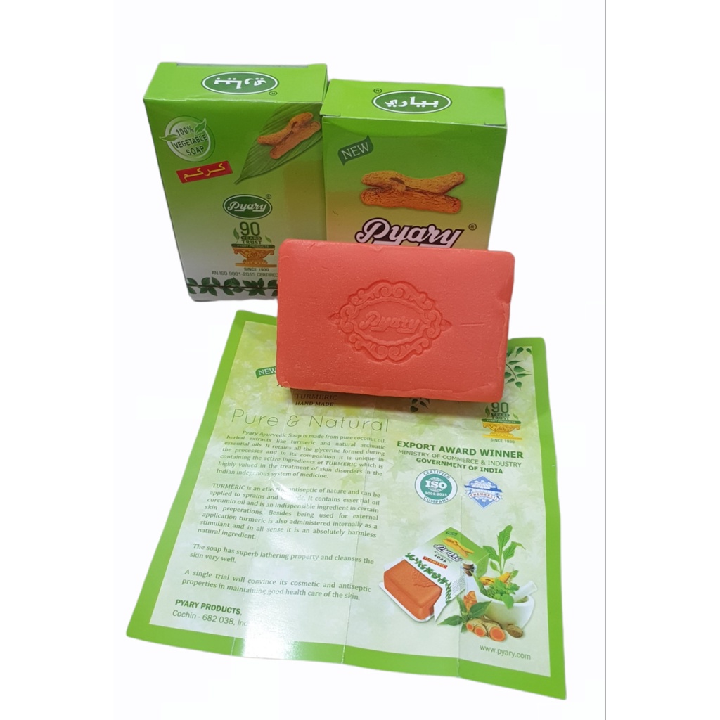 Jual Sabun Arab Pyary Ayurvedic Turmeric Soap ORIGINAL 100% | Shopee Indonesia