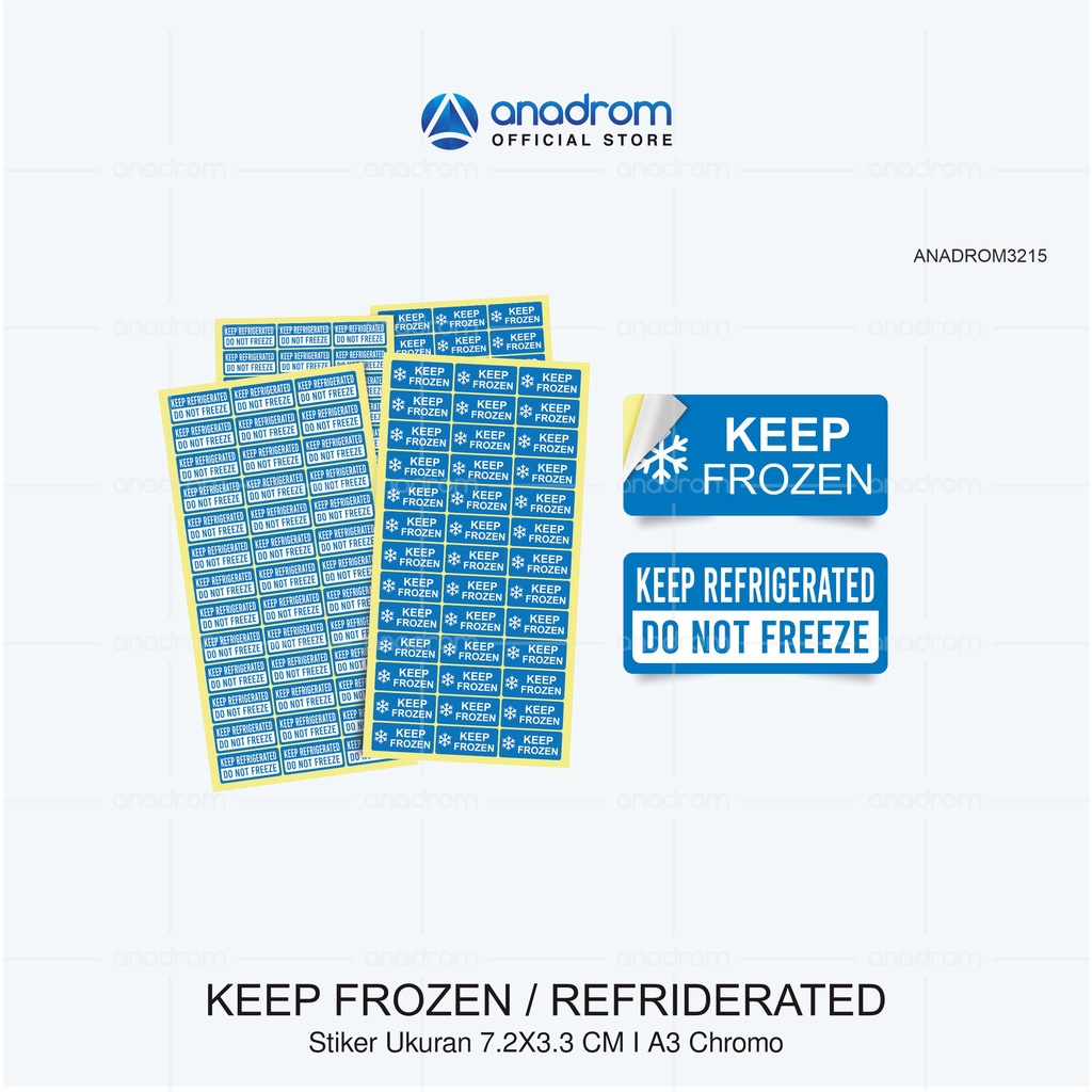 Jual [1 pack] Stiker Label Keep Frozen & Keep Refrigerated I 1 Pack Isi ...