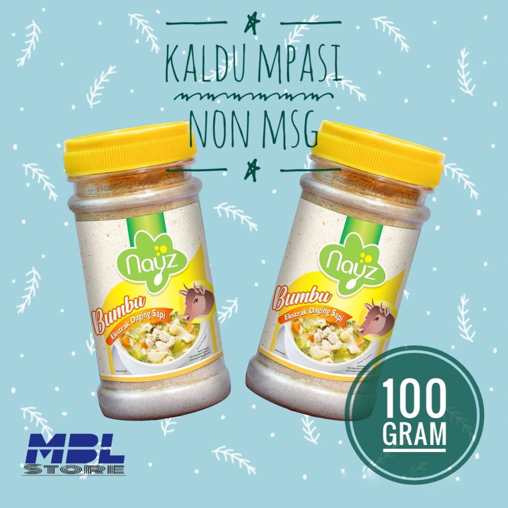 Jual NAYZ Bumbu Kaldu Daging Sapi MPASI 100 gram | Shopee Indonesia