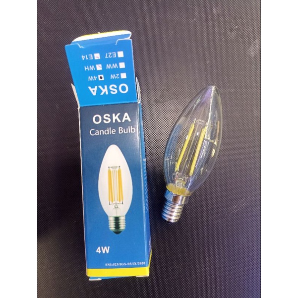 Jual Lampu Oska Candle Bulb 4 watt E14 Bohlam Candle Bulb 4w | Shopee ...