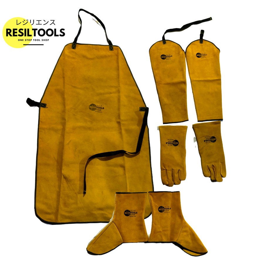 Jual Set Pelindung Apron Sarung Tangan Bahu Kaki Anti Panas Las ...