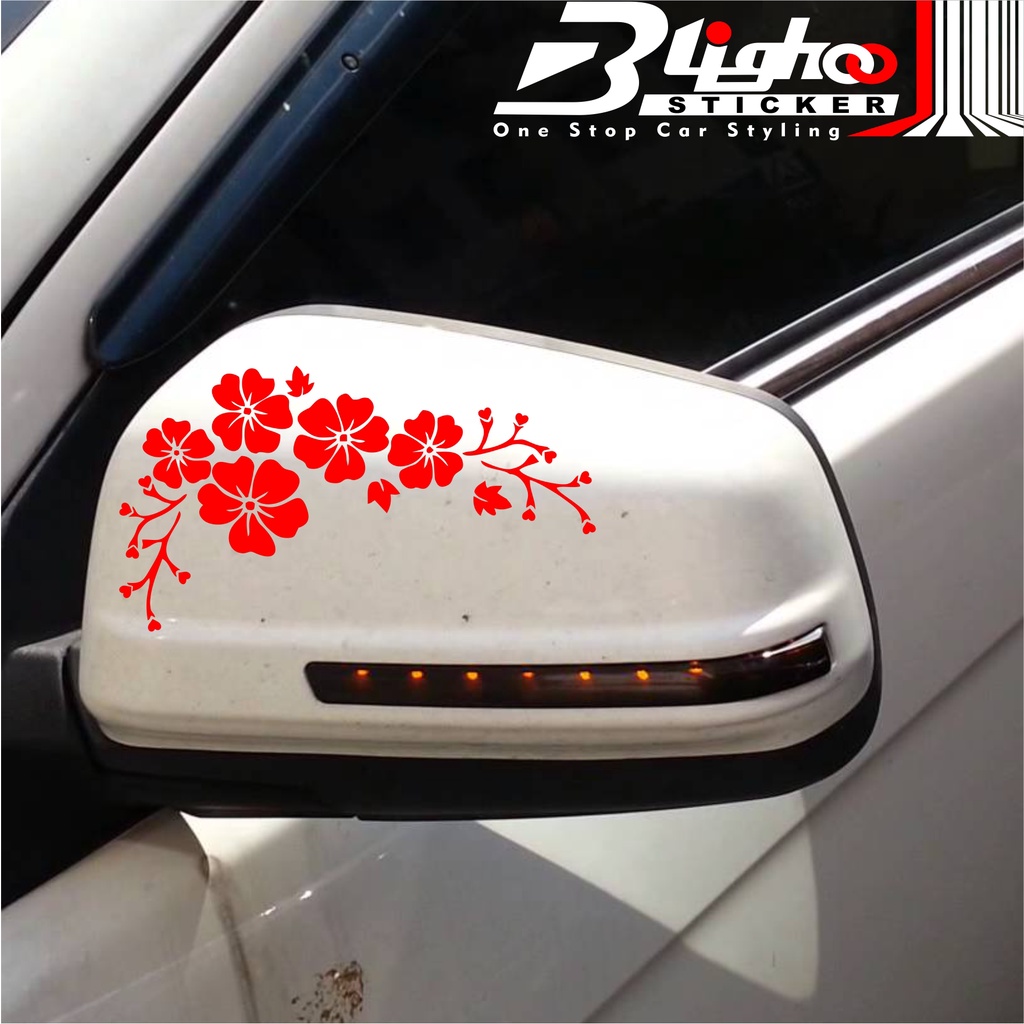 Jual CUTTING STICKER MOBIL FLOWER BUNGA CANTIK STIKER SPION MOBIL ...
