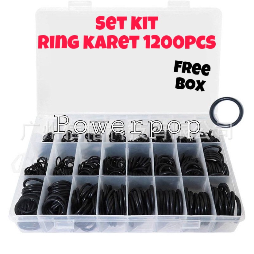 Jual Karet Seal O Ring 1200pcs HNBR / Rubber O Ring Seal Tightening +Box | Shopee Indonesia