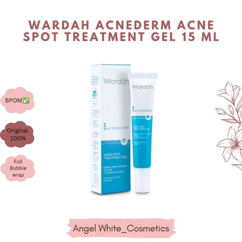 Jual ORIGINAL 100% WARDAH ACNEDERM ACNE SPOT TREATMENT GEL 15ML ...