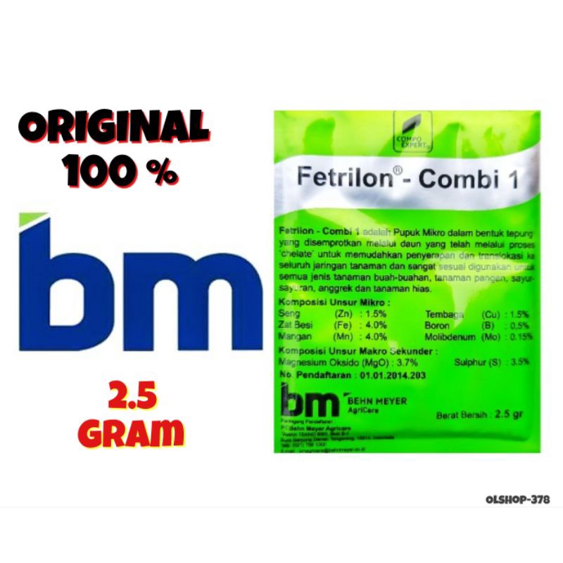 Jual Fertilon Combi 1 Pupuk Mikro Produk Behn Meyer Kemasan 2,5 gram ...