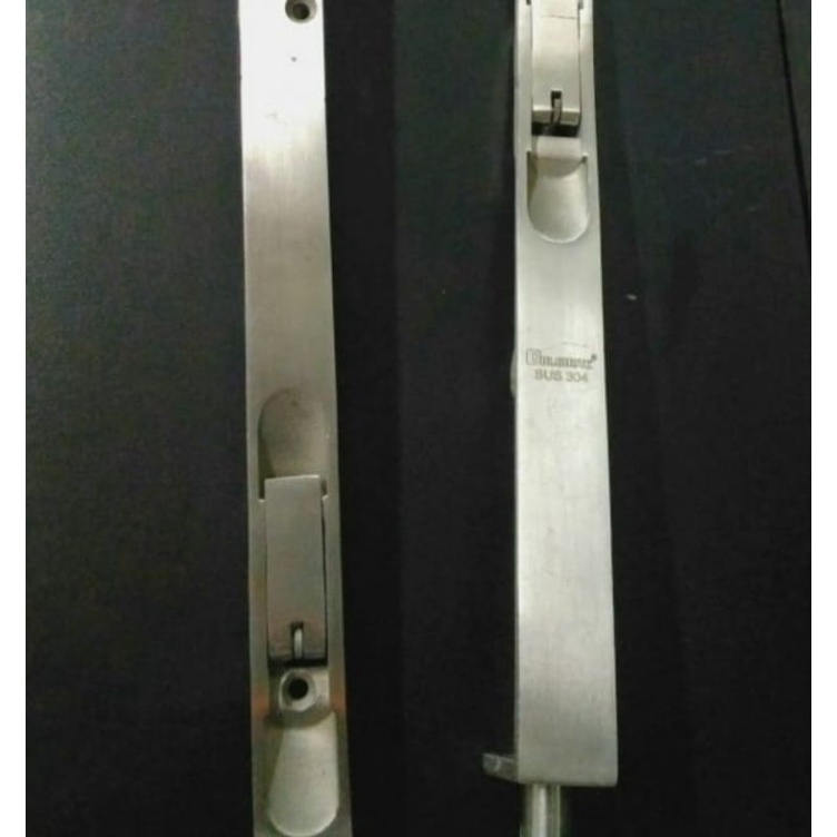Jual grendel tanam pintu rumah / slot tanam pintu double / flush bolt ...