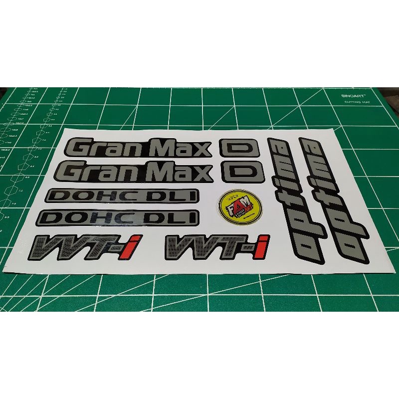 Jual Sticker logo Daihatsu Gran Max 1 Set + cadangan Bahan Premium ...