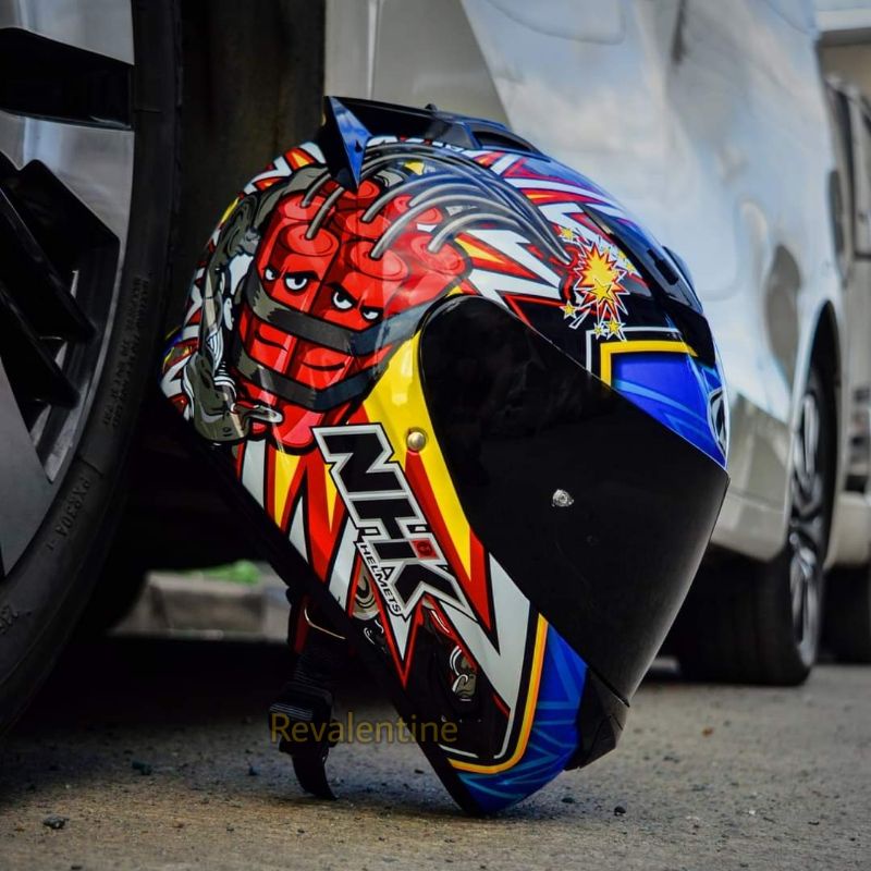 Jual NHK RACE PRO BOMB | Helm RacePro Full Face motif boom Original Bom ...