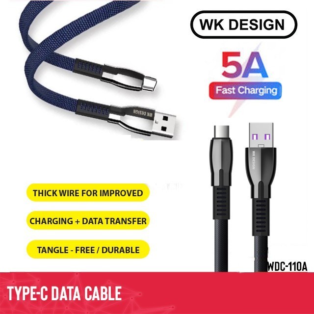 Jual WDC110A WK Design High End Kabel Data Type C USB 5A Metal Armor 1M | Shopee Indonesia