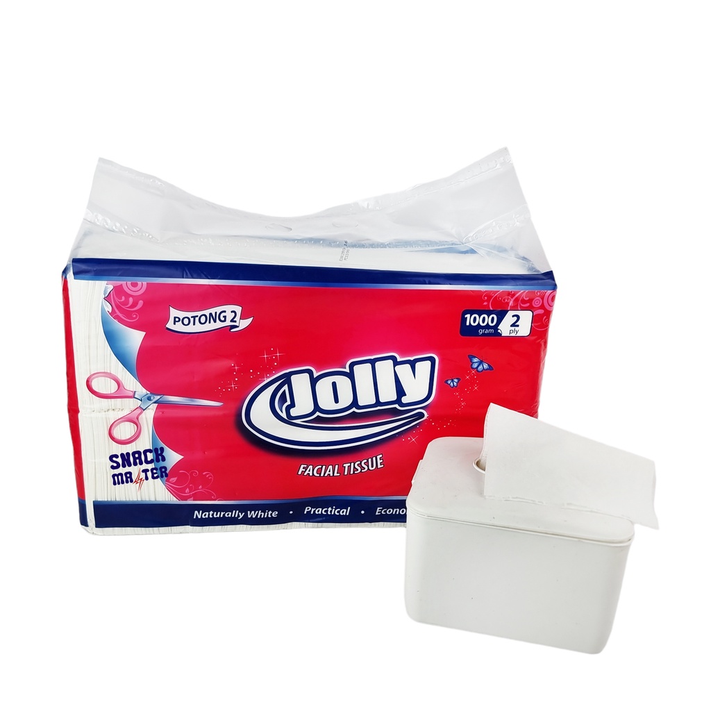 Jual Tisu Jolly Potong Facial Tissue Wajah Kiloan - 1000GR 2Ply ...