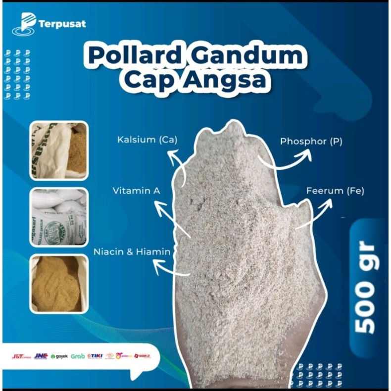 Jual Per 500 Gram Pollard Gandum Cap Angsa polar Makanan Ternak Media ...