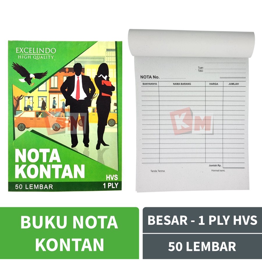 Jual Buku Nota Kontan Besar 1 Ply Rangkap Excelindo Isi 50 Lembar B1 ...
