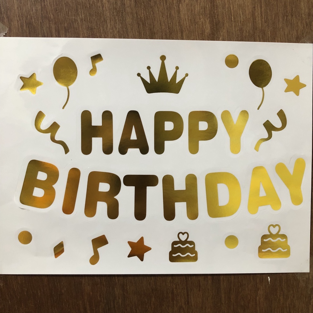 Jual Stiker Balon HAPPY BIRTHDAY | Stiker Balon PVC | Stiker Balon Bobo ...