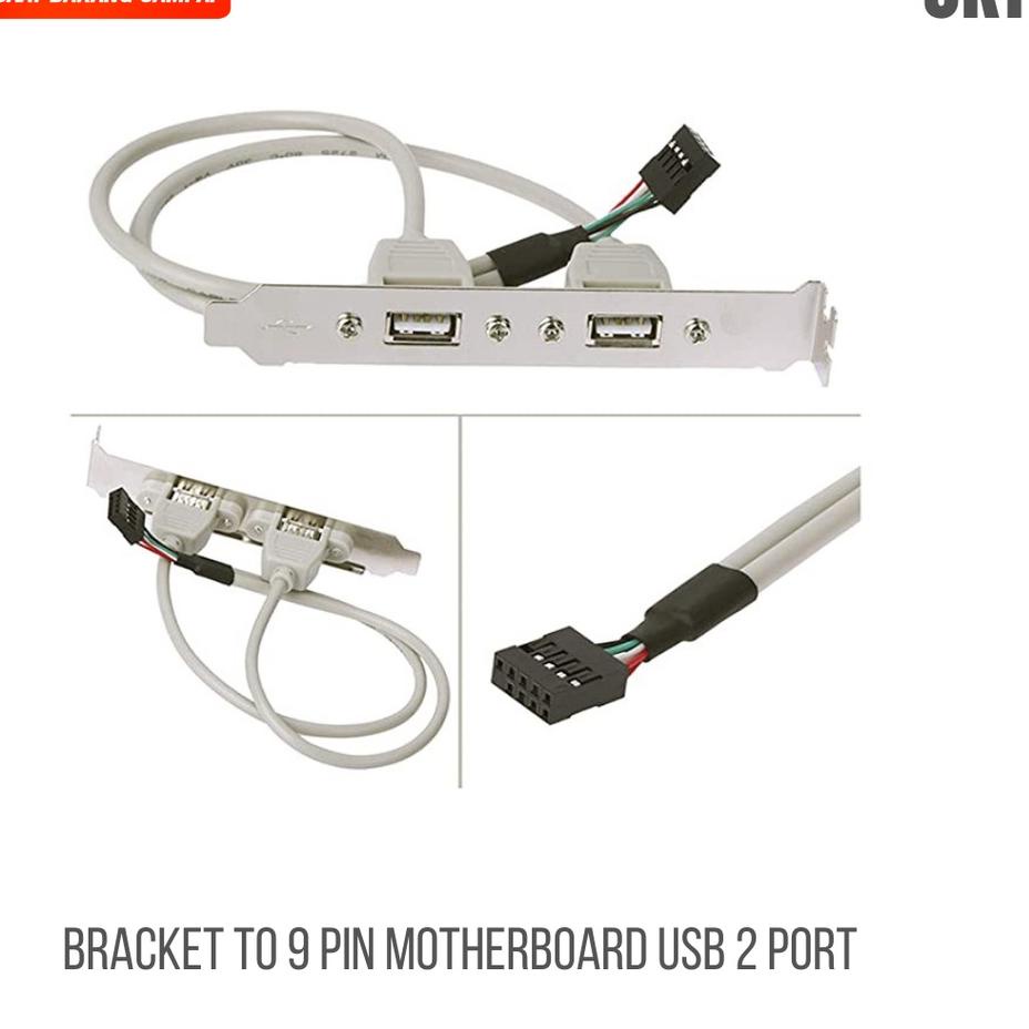 Jual CODEp6P0b--USB 2.0 TAMBAHAN 2 PORT UNTUK CASING BELAKANG PC MOUNT ...