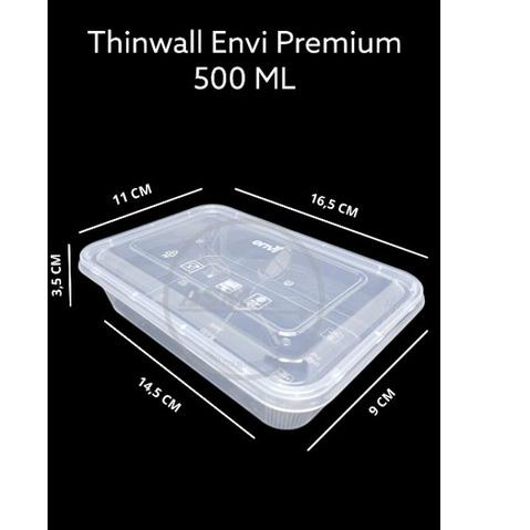 Jual Model Baru☼ Thinwall Envi Full Colours Body + Lid / Food Container ...