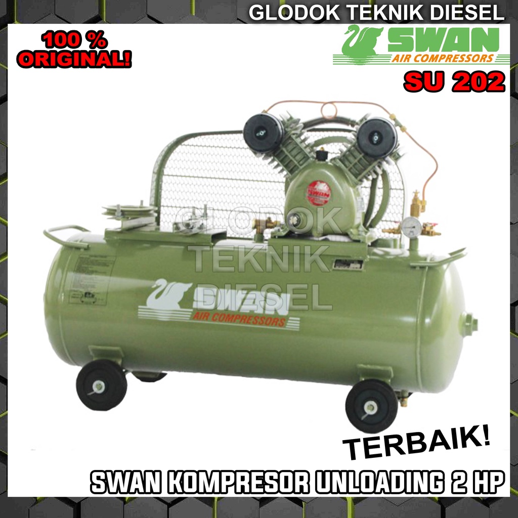 Jual SWAN Air Compressor 2 HP Kompresor Angin Unloading 2 HP PK SVU 202 ...
