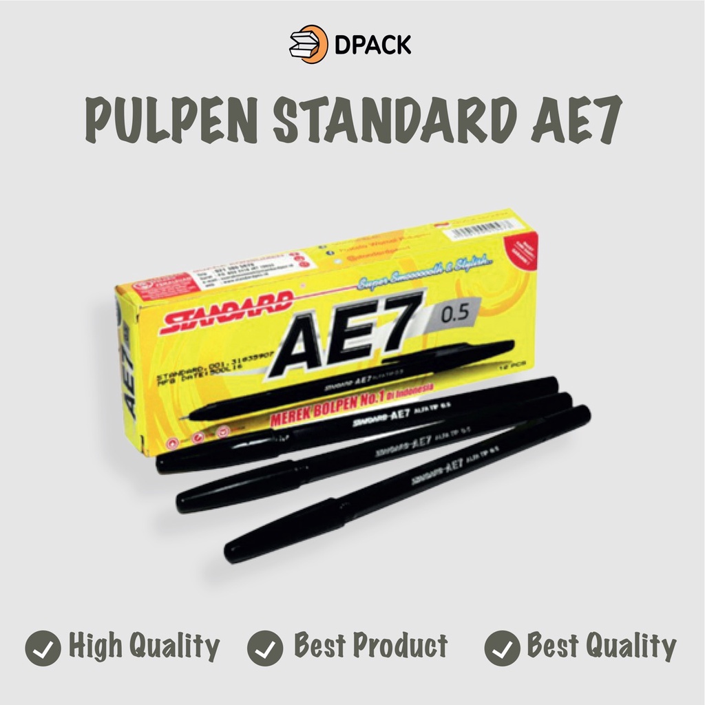 Jual PULPEN STANDARD AE7 / PEN BOLPOIN STANDART AE-7 (12 PCS) | Shopee Indonesia