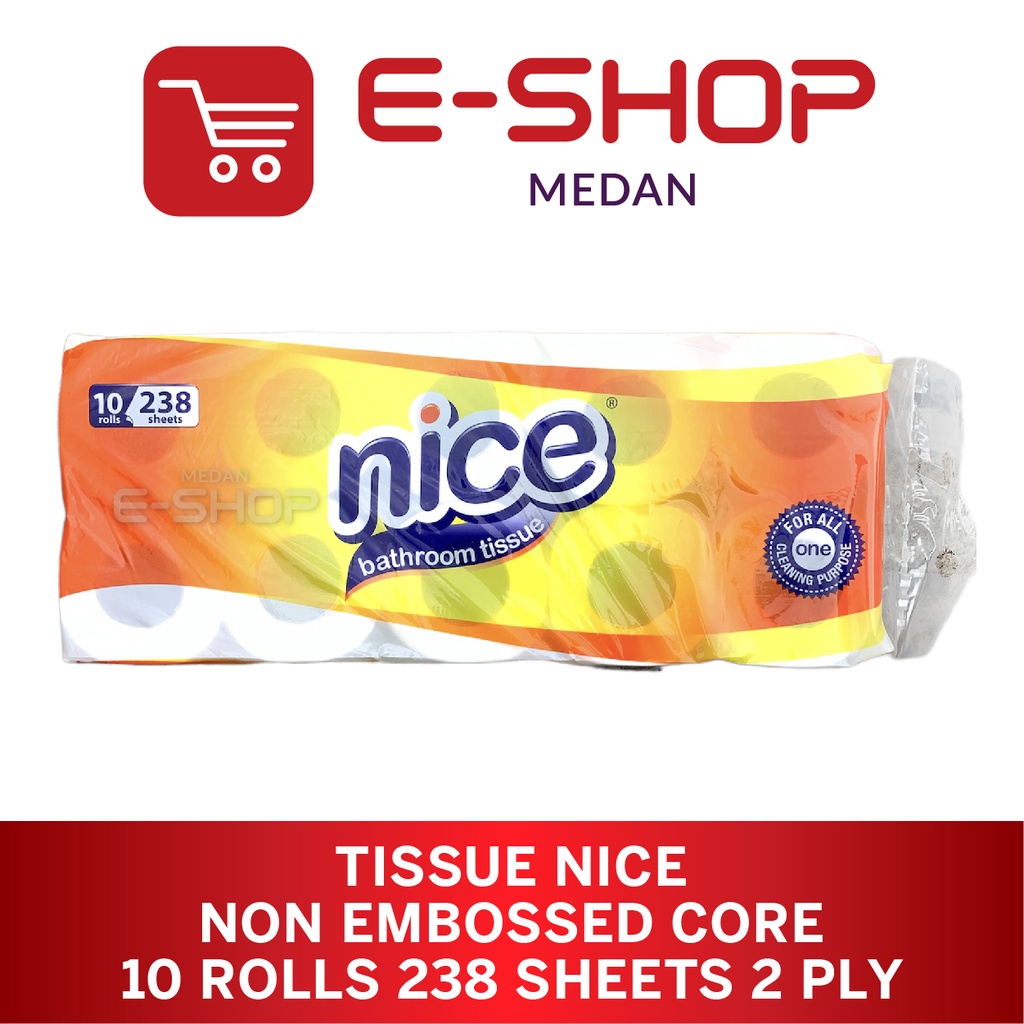Jual Tisu Tissue NICE Roll Gulung / Toilet / Warteg / Bathroom 10 Rolls | Shopee Indonesia