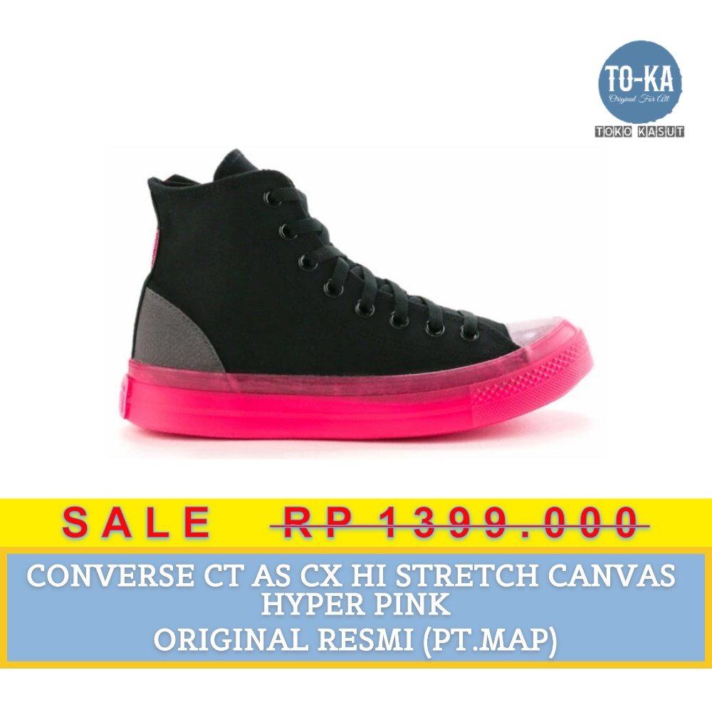 Jual CONVERSE CT AS CX HI STRETCH CANVAS HYPER PINK original resmi ...