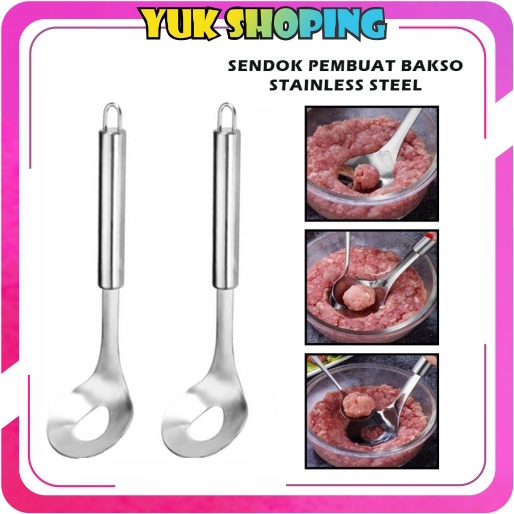 Jual YUKSHOPING Sendok Bakso Cetakan Pembuat Baso Stainless Steel ...