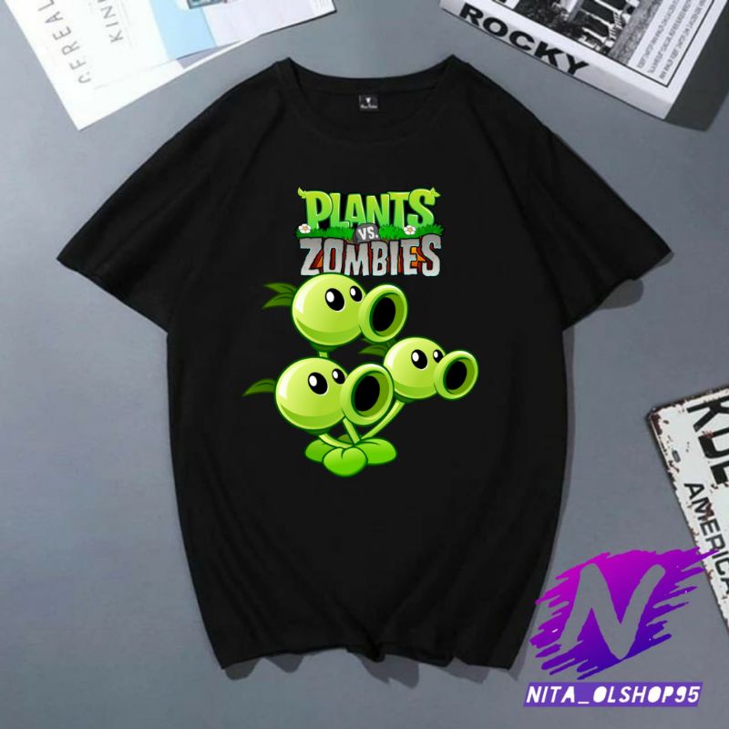 Jual baju plant vs zombies kaos anak plant vs zombies karakter | Shopee ...