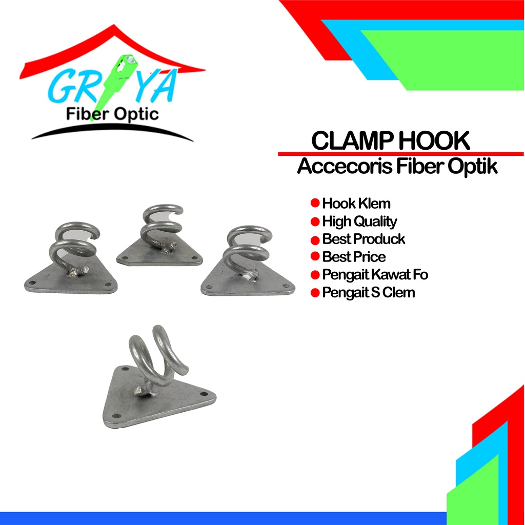 Jual Hook S Clamp klem Hook Pengait kabel fiber optik Aksesoris Fiber ...