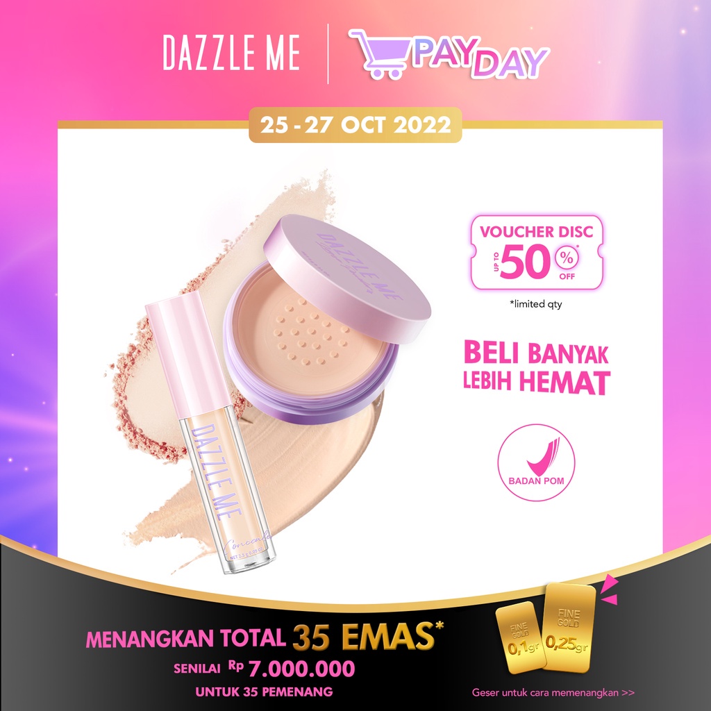 Jual [ISI 2 PCS] DAZZLE ME Always Setting Loose Powder + DAZZLE ME Our ...