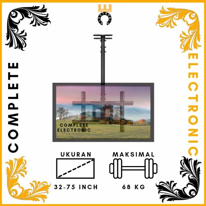 Jual BRACKET MONITOR/TV GANTUNG CEILING PLAFON NBT560 32" - 75" inch ...