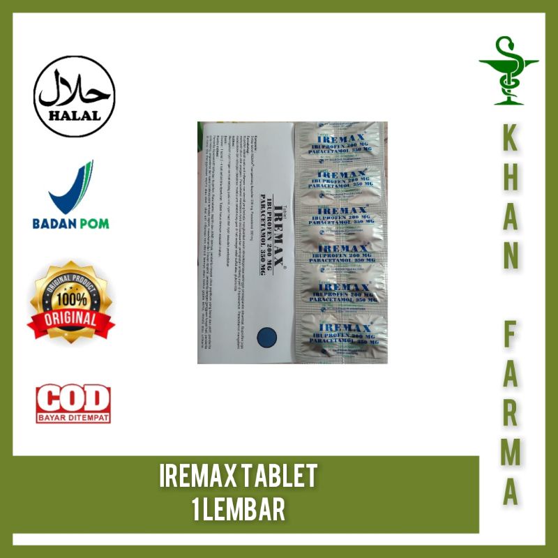 Jual IREMAX TABLET OBAT PEREDA NYERI DAN PENURUN DEMAM 1 STRIP ISI 10 TABLET | Shopee Indonesia