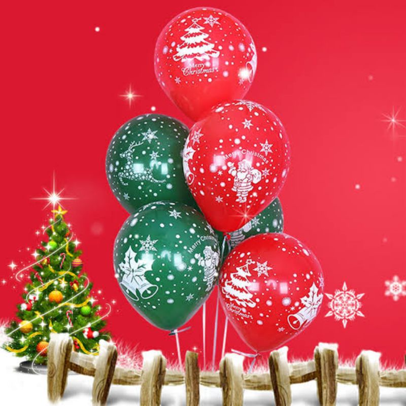 Jual Balon natal (balon latex natal) | Shopee Indonesia