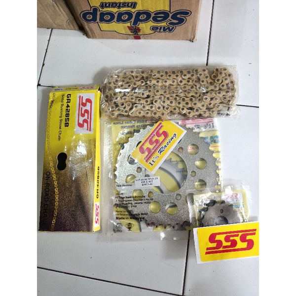 Jual Gear Set SSS 428 Ninja RR Ninja R Ninja S Ninja 150 Rantai Gold SSS 428H Full Sss | Shopee ...