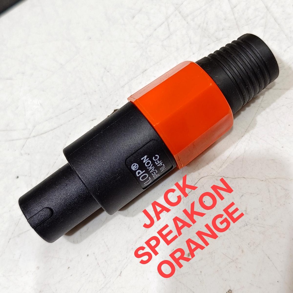 Jual Jack Speakon KLOP Orange Polos / Jak Jek Spikon Spicon Speacon ...