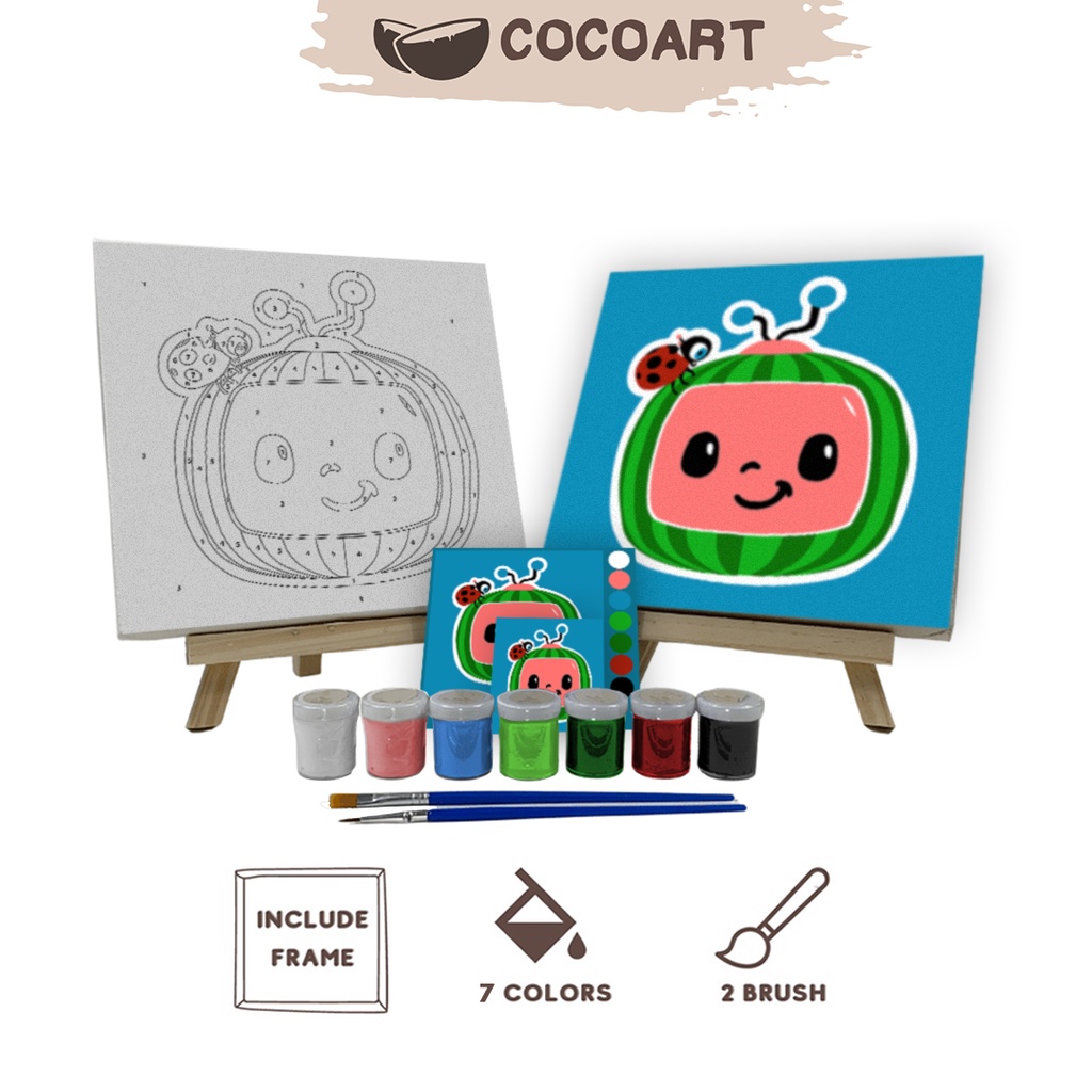 Jual Paint By Number Kit [ Cocomelon ] - Cocoart.id I Kanvas 20 x 20 cm ...