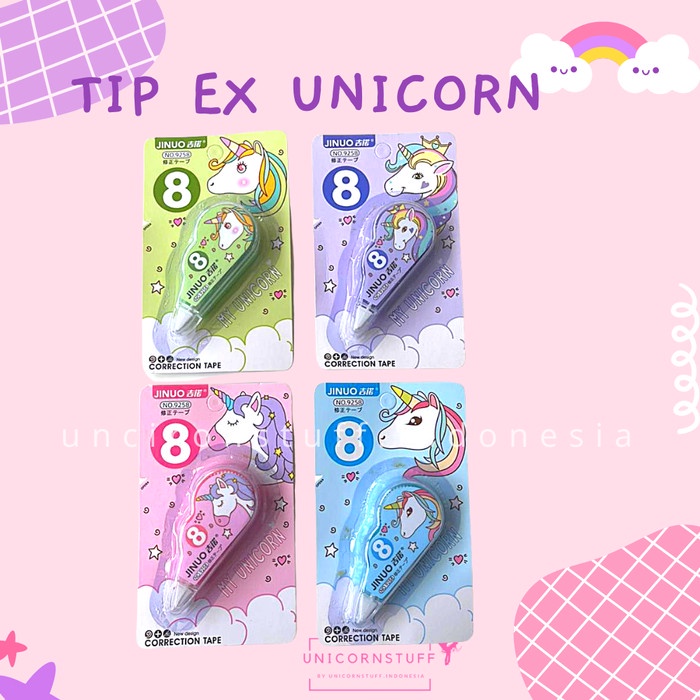 Jual Tip Ex Unicorn Tipex Stipo Correction Tape Kertas Sekolah Cewek ...