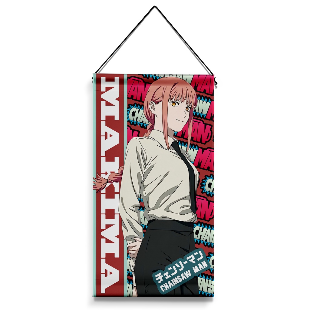 Jual Roll Banner Poster Gantung Dinding Anime Chainsaw Man Wall Decor ...