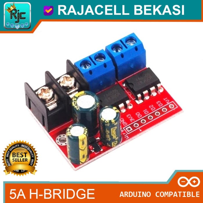 Jual Driver Motor DC Dual Bridge 5A 3-14V Compatible L298N L293D Arduino | Shopee Indonesia
