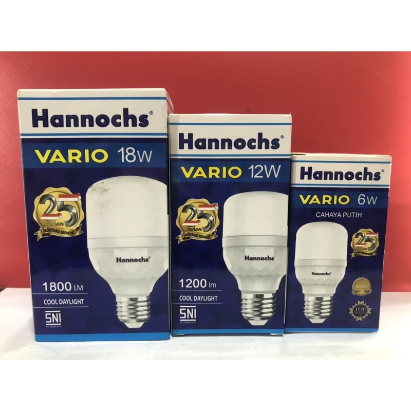 Jual Lampu LED/Bohlam LED Tabung Hannochs VARIO 6w 12w 18w | Shopee Indonesia