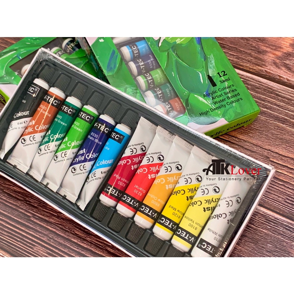 Jual Cat Air / Akrilik / Acrylic Water Color Set (12 Warna) | Shopee ...