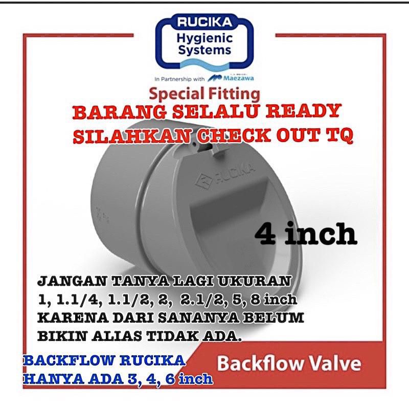 Jual 4" TUTUP PEMBUANGAN PIPA BACKFLOW VALVE 4 INCH RUCIKA ANTI TIKUS ...