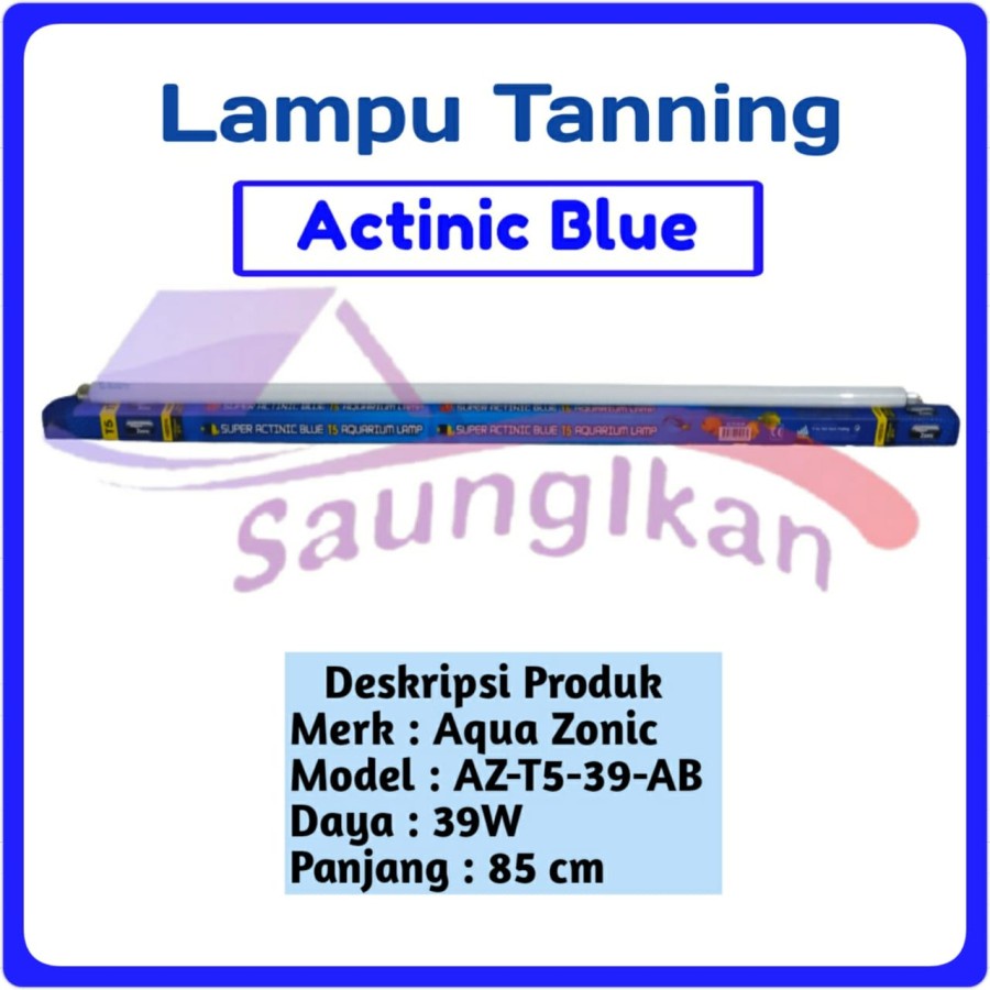 Jual Lampu NEON T5 AQUA ZONIC AQUAZONIC 39 Watt 85 CM BIRU Actinic Blue ...
