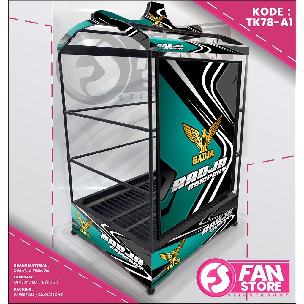 Jual Stiker Decal SANGKAR KOTAK Sangkar RADJA Sangkar Kenari - Decal SANGKAR KOTAK EBOD JAYA ...