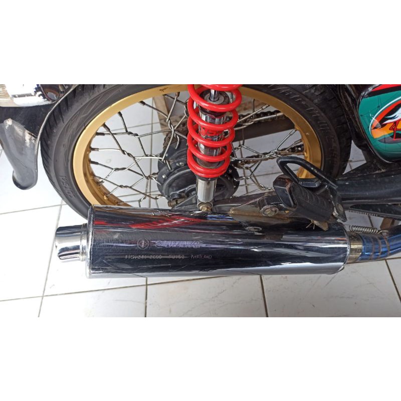 Jual silencer knalpot satria fu cbu thailand original suzuki mulus ...