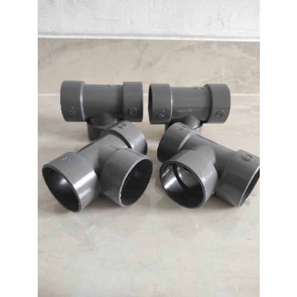 Jual Tee D 1 1/2" inch Sambungan Pipa PVC merk SOKET | Shopee Indonesia