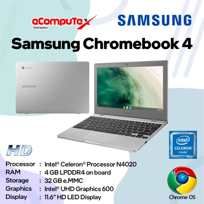 Jual NOTEBOOK SAMSUNG CHROMEBOOK 4 / LAPTOP CHROME BOOK RAM 4GB 32GB ...