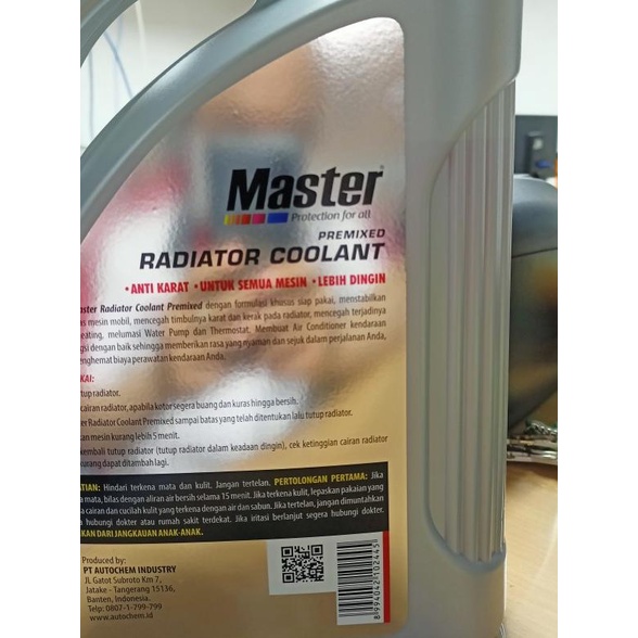 Jual master air radiator coolant master premixed red merah 4 liter ...