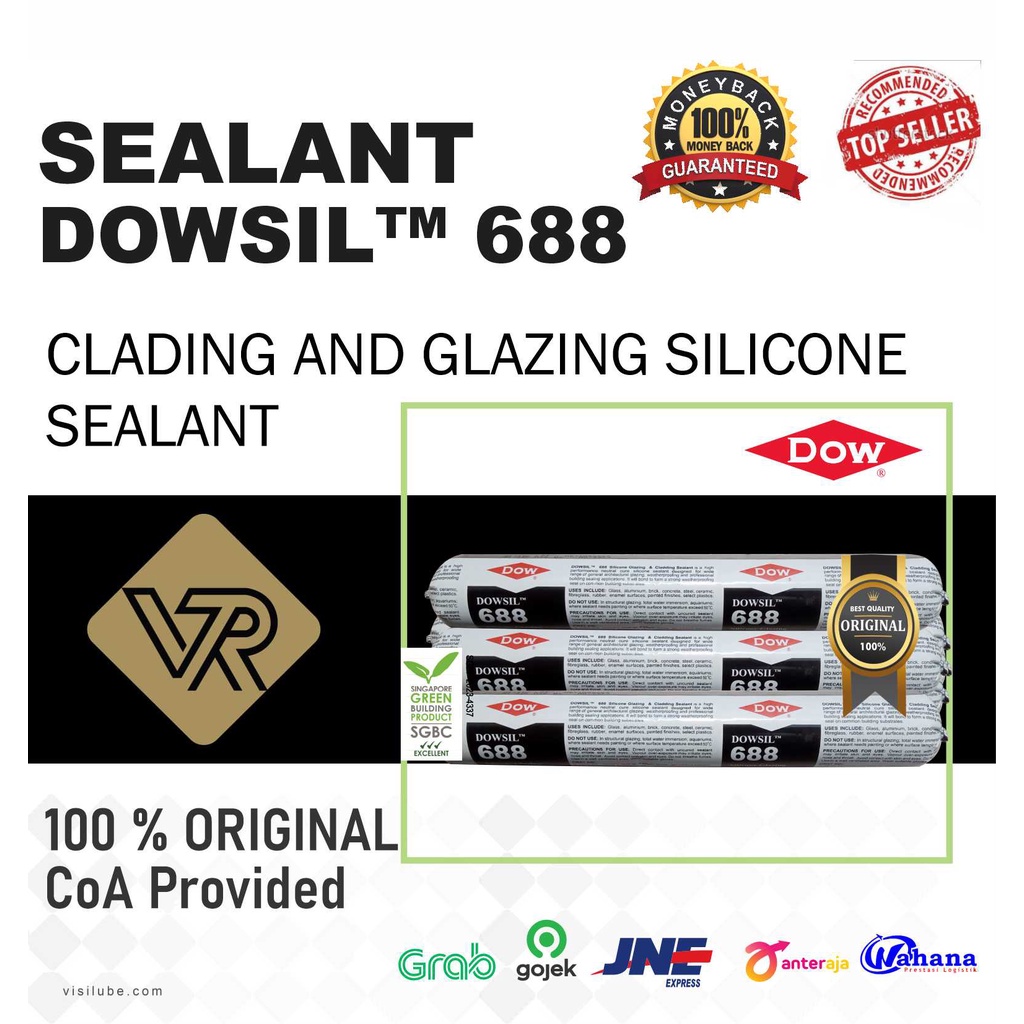 Jual Dowsil 688/silicone sealant dowsil/dowsil sealant kaca/dowsil sealant neutral 600ml ...