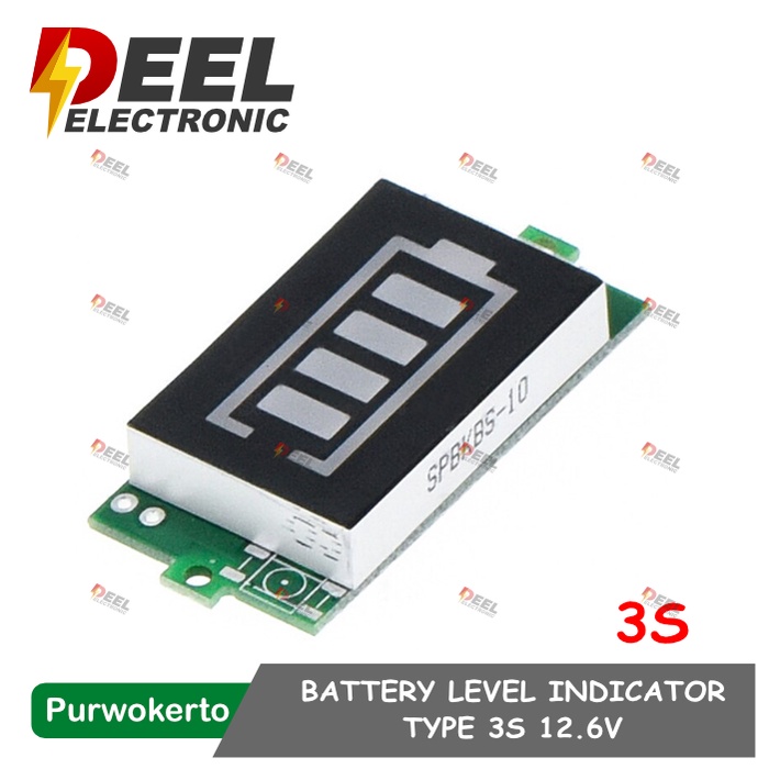 Jual BATTERY LEVEL INDICATOR MODULE 3S 12V LED POWER LEVEL BATTERY ACCU ...